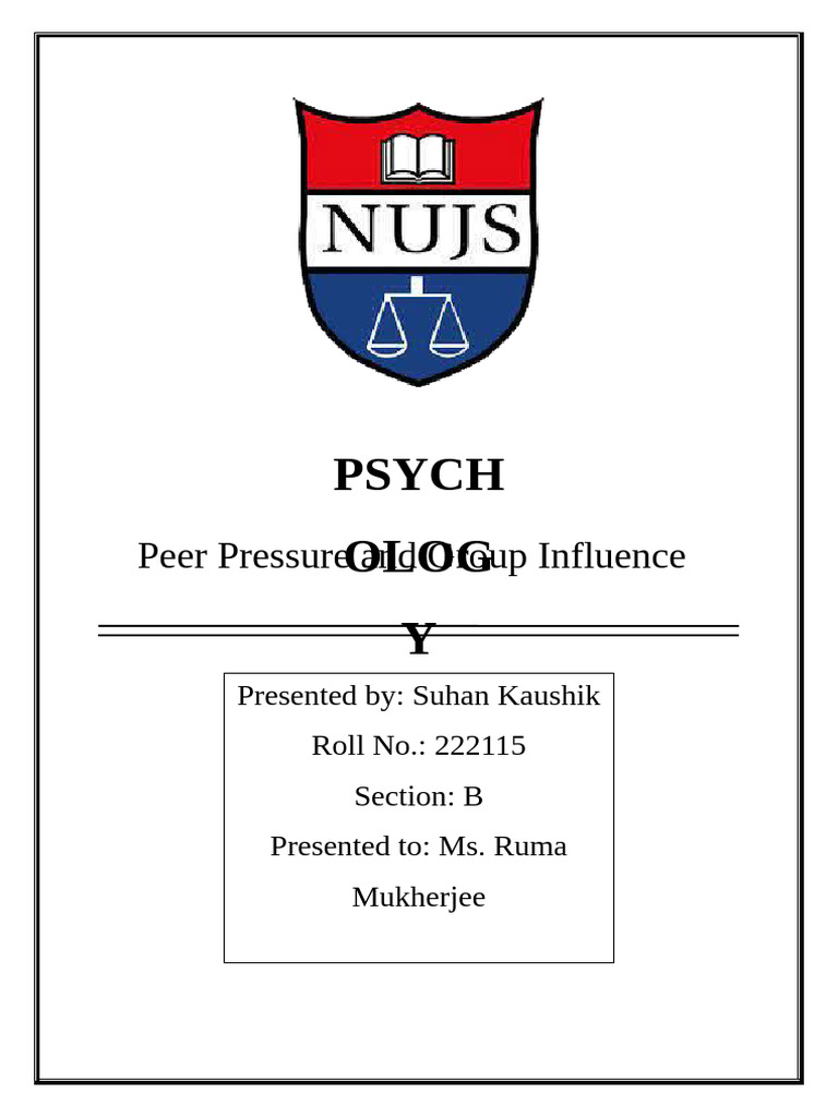 Psychology Peer Pressure and Group | PDF