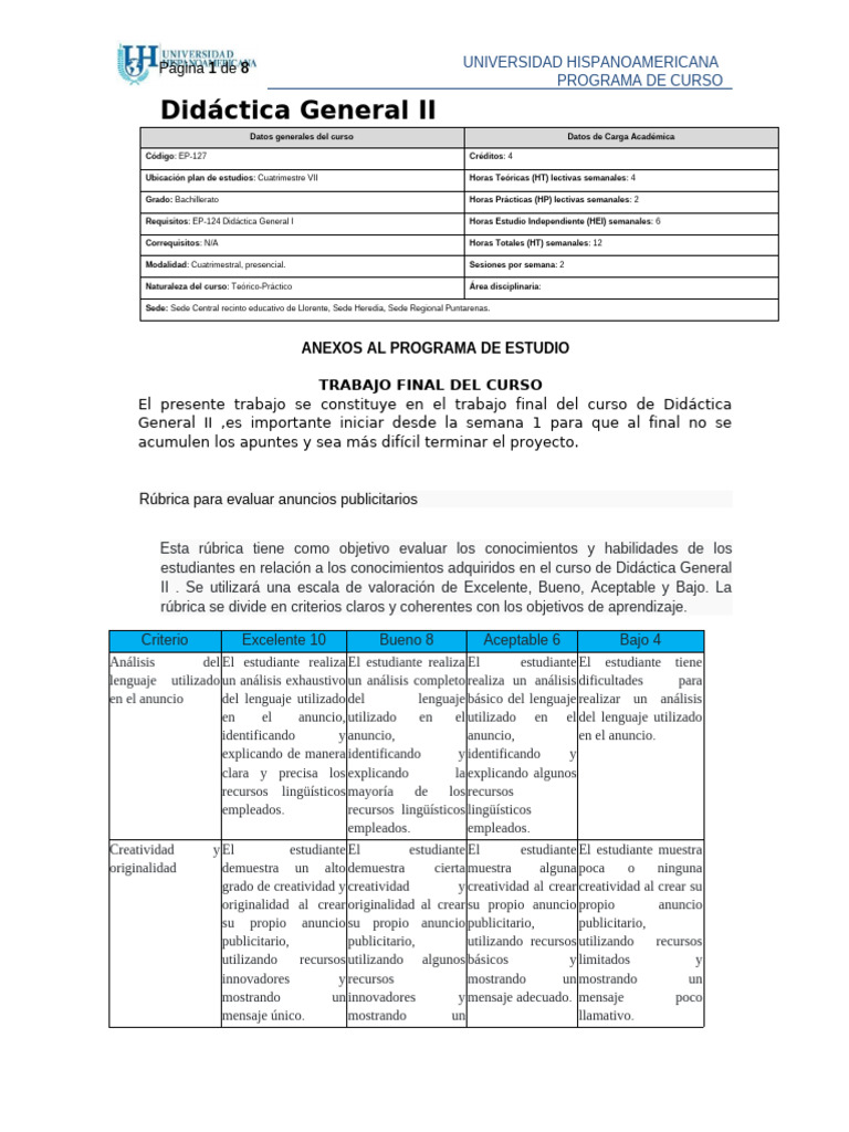 EP-127 DIDACTICA GENERAL III 2024 | PDF
