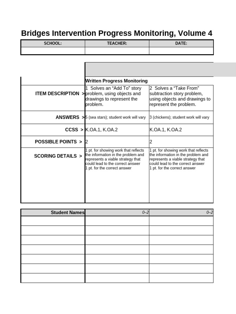 Bridges Intervention Vol 4 | PDF