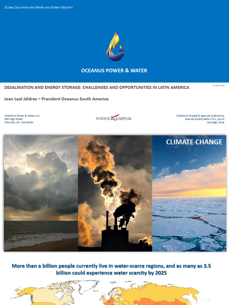 Oceanus POWER - WATER - Desalination and Energy Storage | PDF