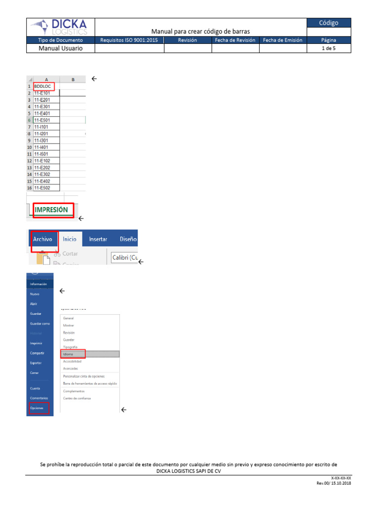 Manual para Crear Codigo de Barras | PDF