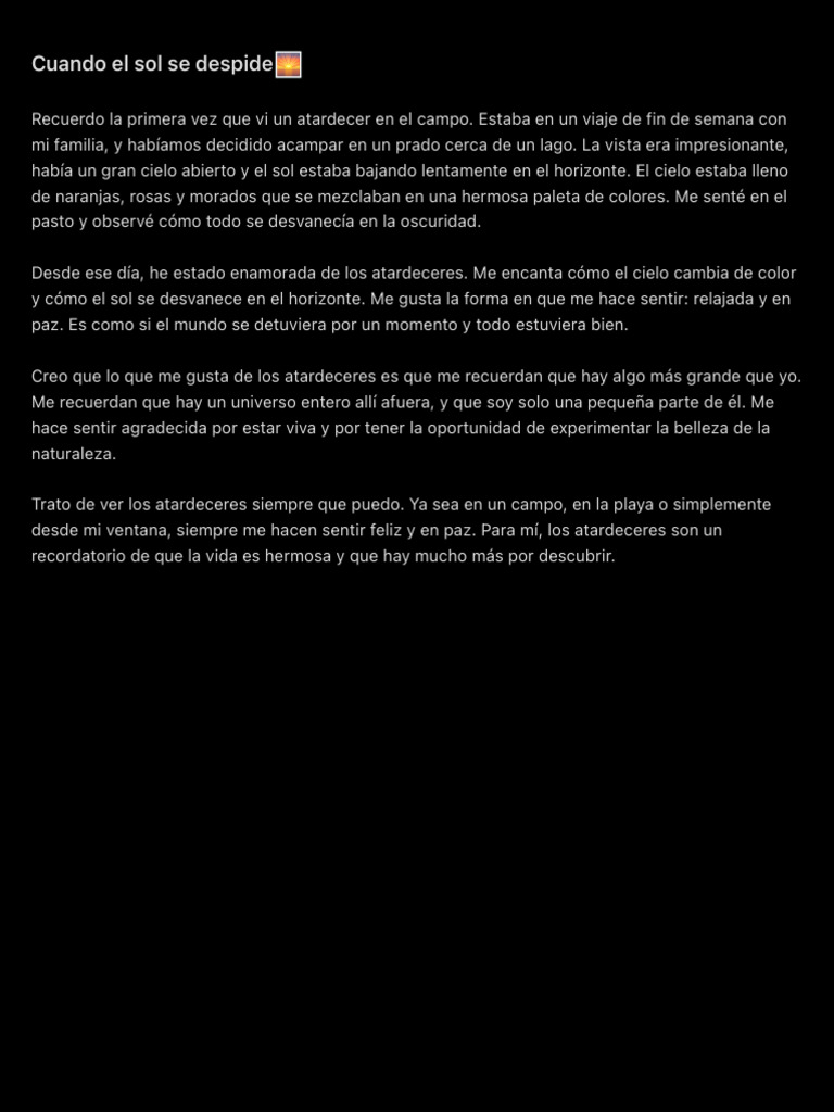 Cuando El Sol Se Despide? | PDF