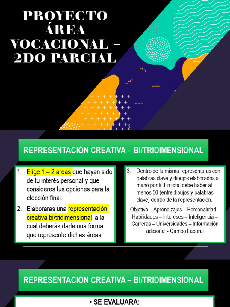 Proyecto Área Vocacional - 2do Parcial | PDF