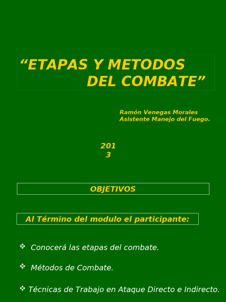 Etapas y métodos de combate | PDF