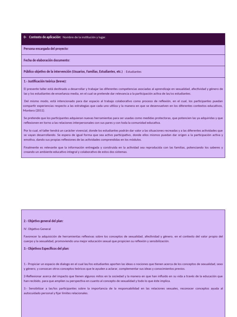 Taller Sexualidad EM Psicoeducar | PDF