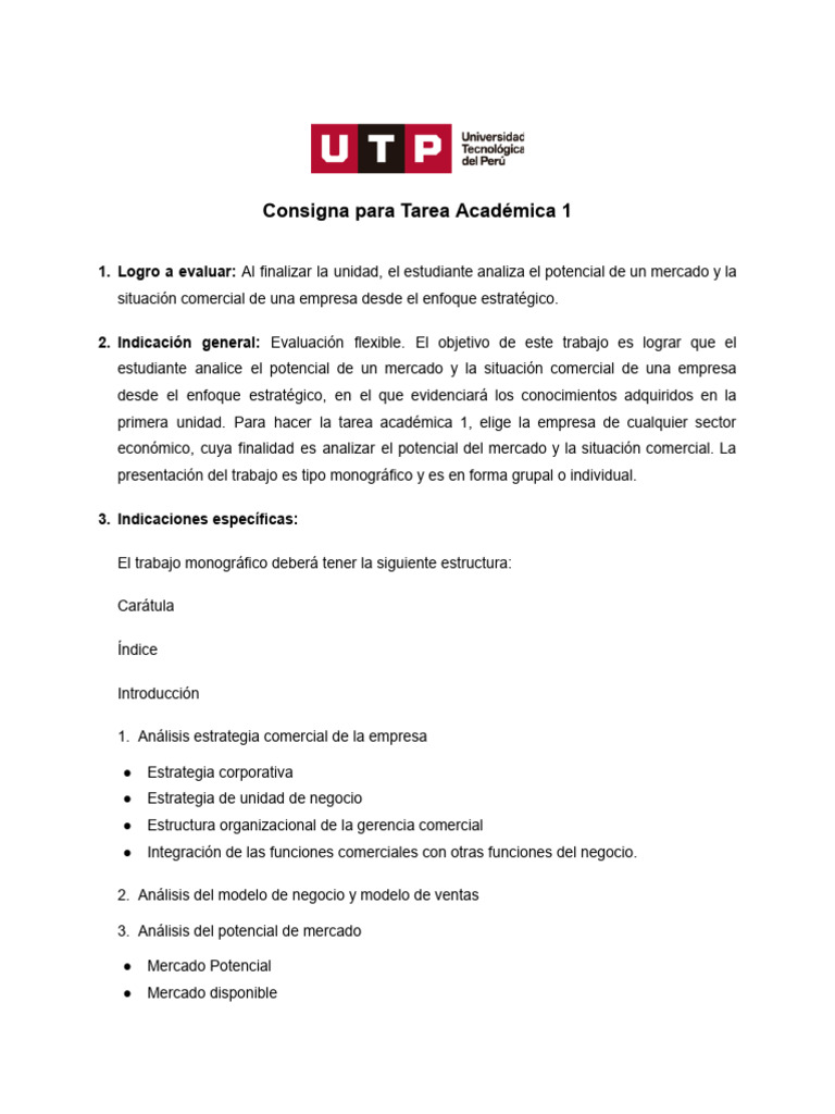 S04.s1 - CONSIGNA + RUBRICA - TA1 - DIRECCIÓN COMERCIAL | PDF