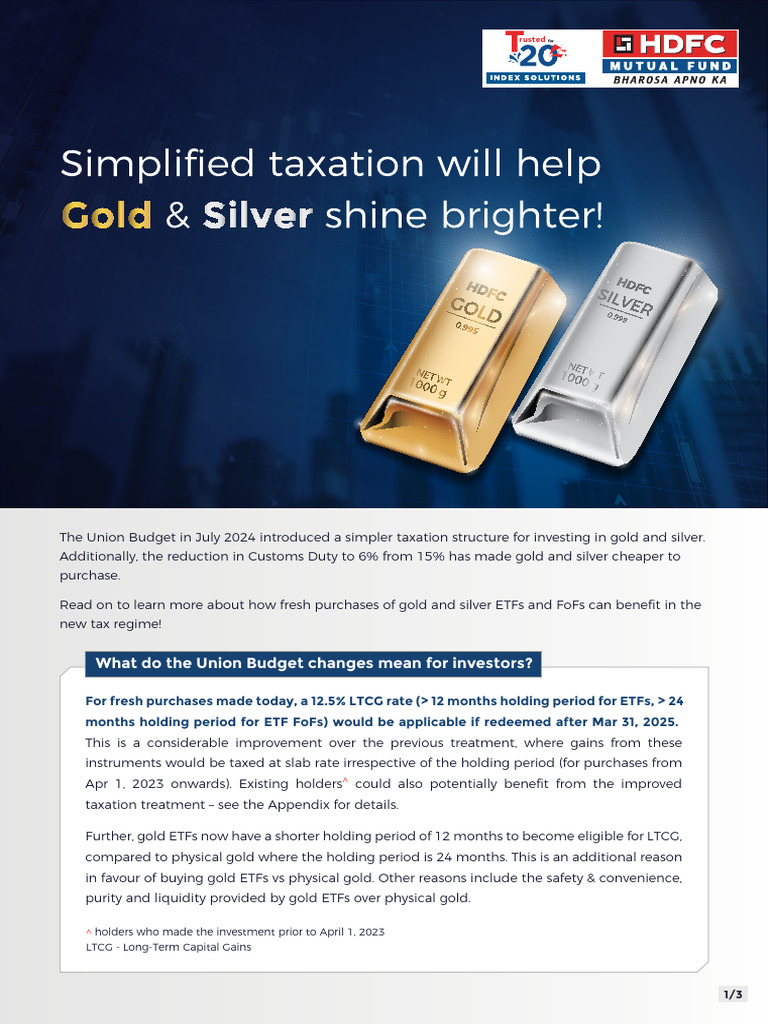 Gold and Silver simplified taxation Leaflet (August 2024) | PDF
