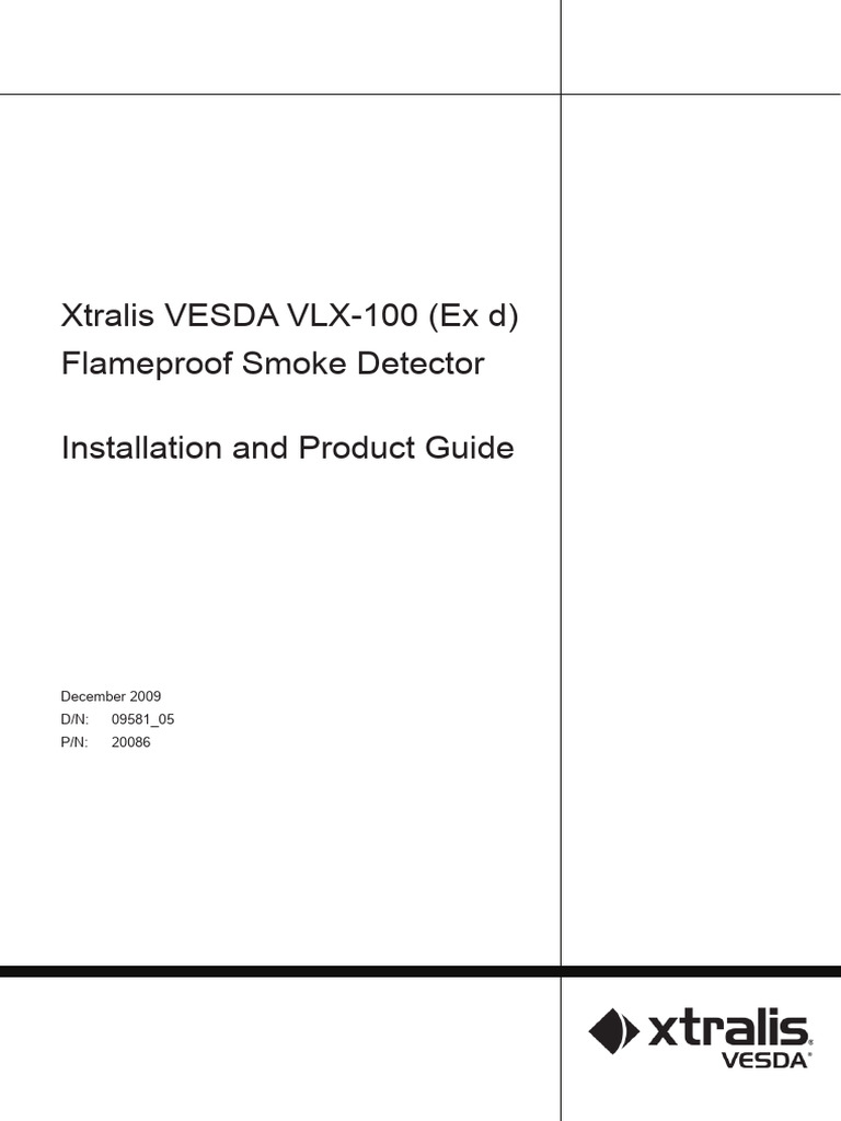 05 Xtralis VESDA VLX-100 Ex D Product Guide A4 IE Lores | PDF