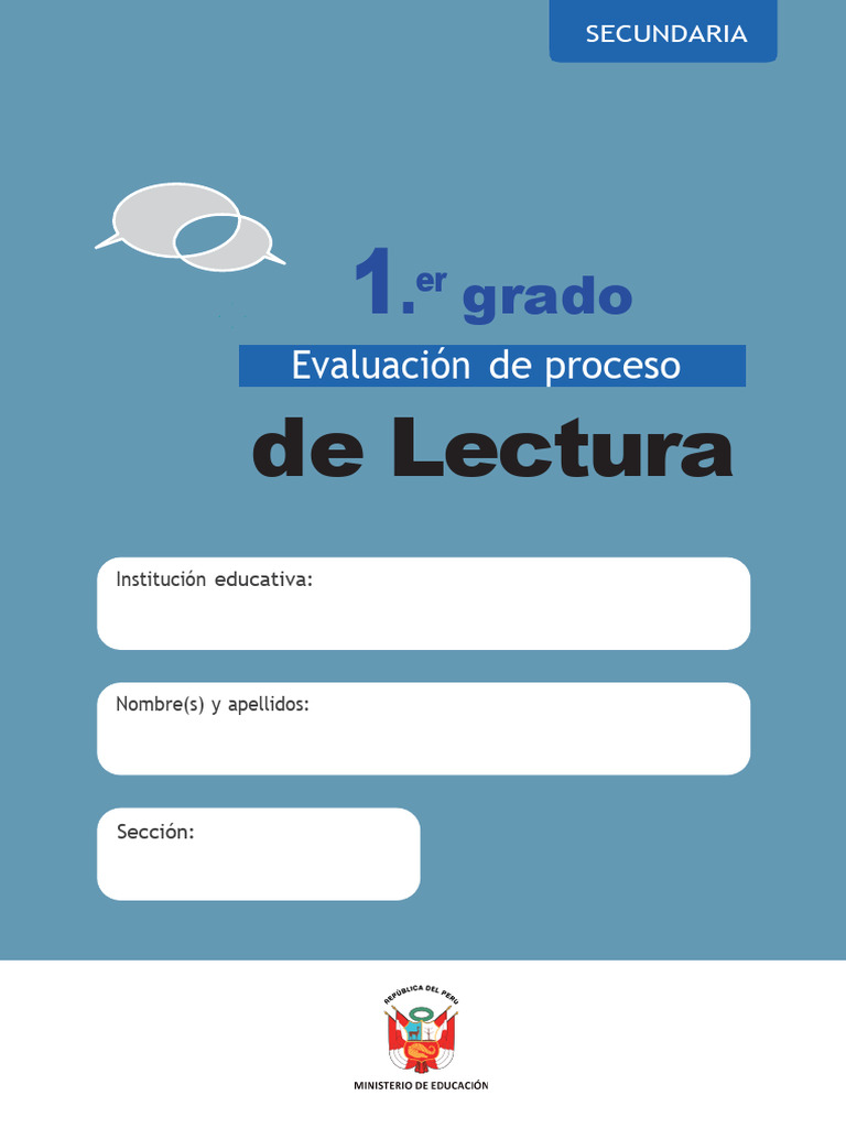Evaluación de Lectura 1.er Grado | PDF | Auriculares | Estudios de ...