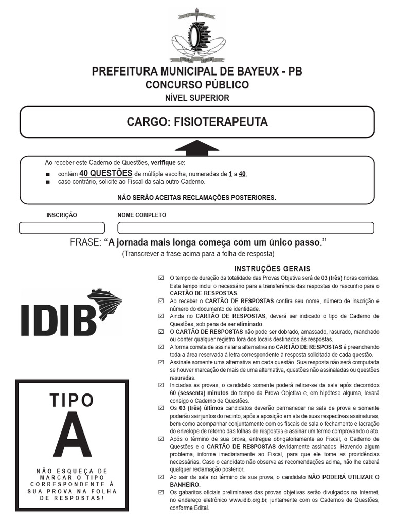 Prova Idib Bayeux | PDF