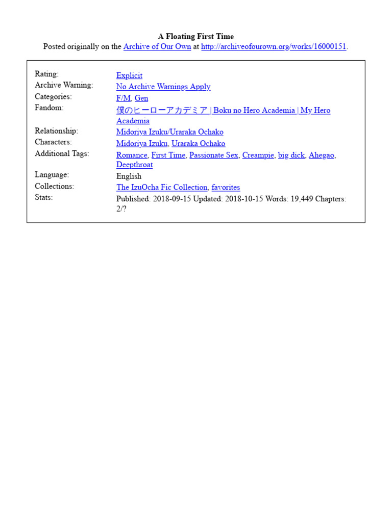 A Floating First Time | PDF