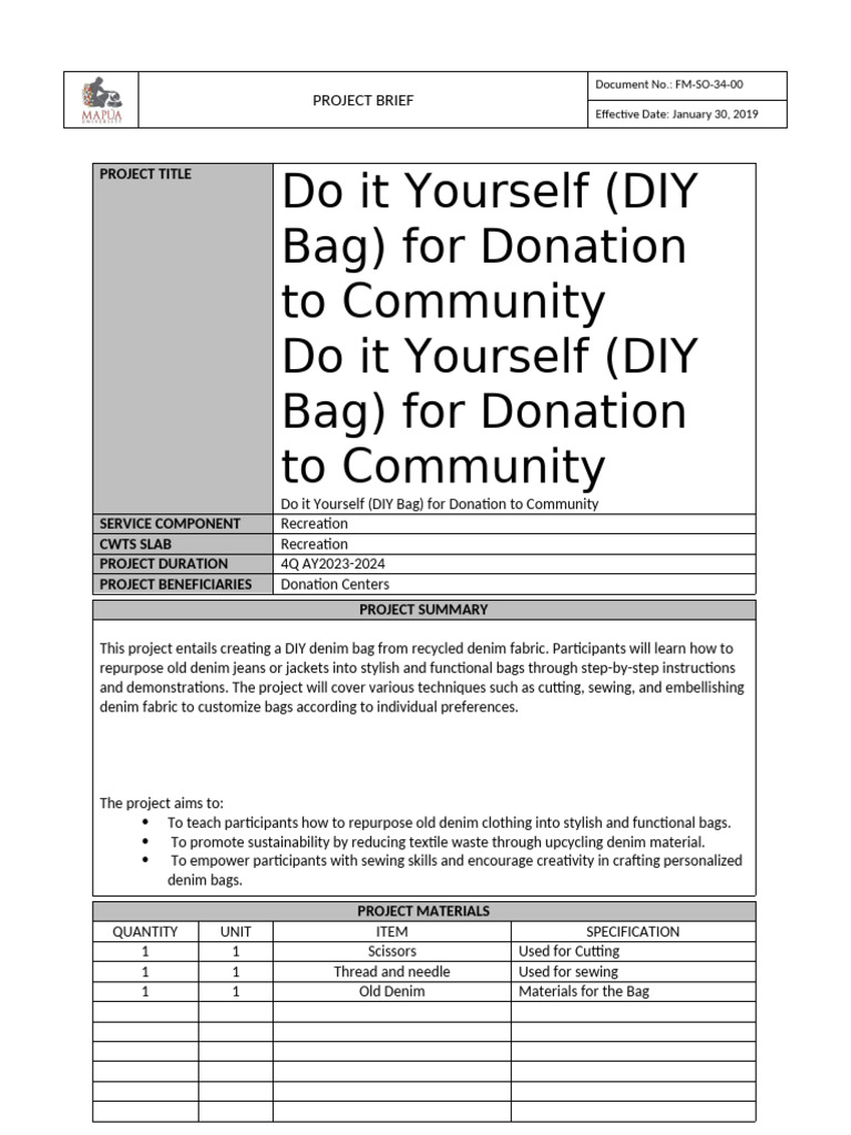 Project Brief | PDF