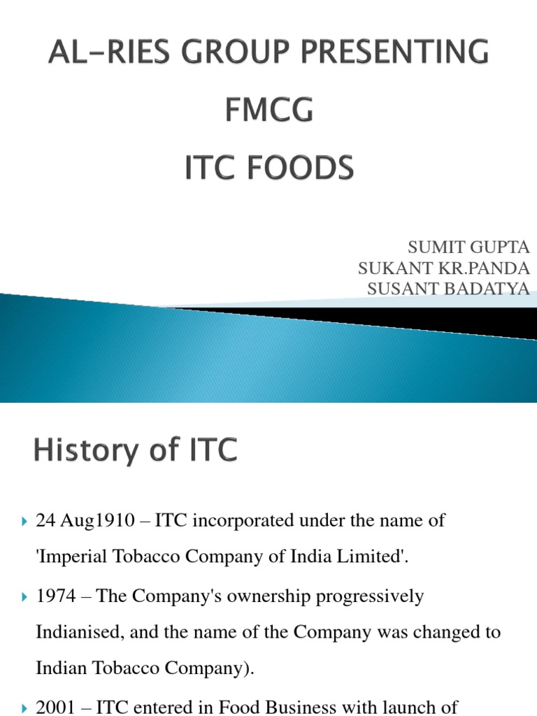 ITC's Evolution and Product Range | PDF | Cooking, Food & Wine | Wellness