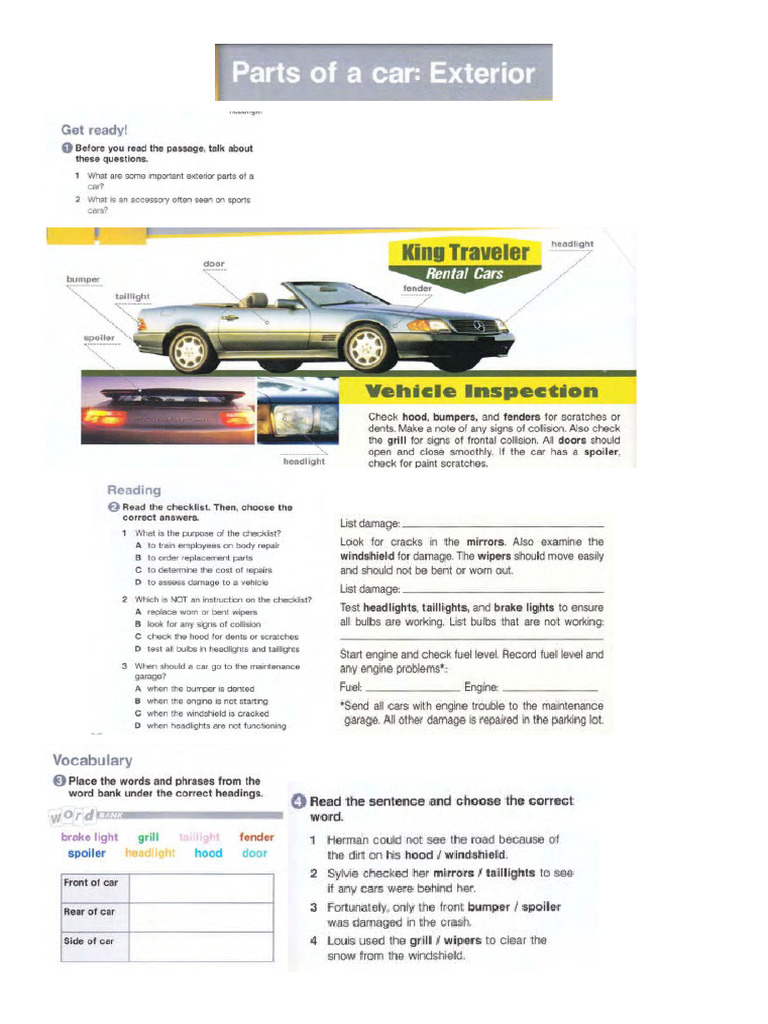 Car Parts Texts | PDF