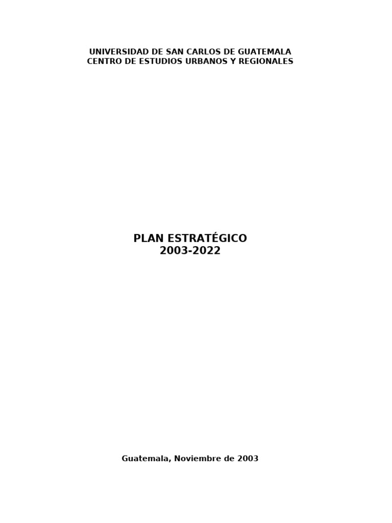 Plan Estratégico CEUR | PDF