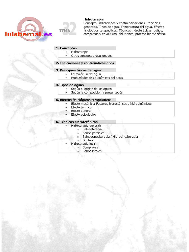 22 Hidroterapia Concepto, Indicaciones y Contraindicaciones (Articulo ...