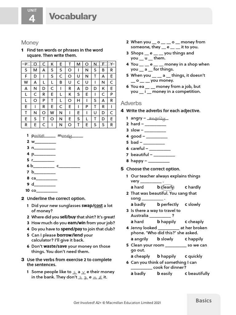 GI A2PLUS U4 Vocabulary Basics | PDF