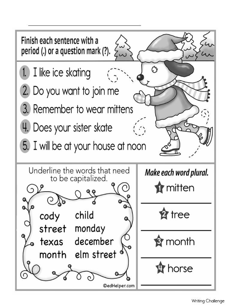 1st Grade Writing Worksheets 2 | PDF