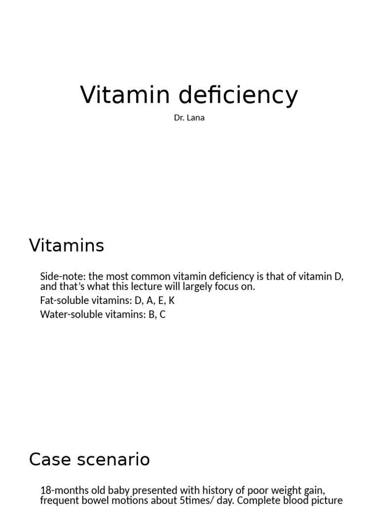 Vitamin Deficiencies | PDF