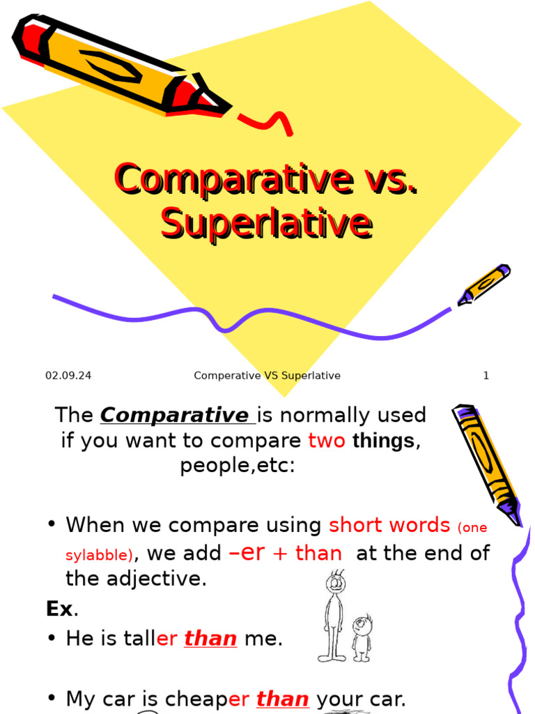 Comparative and Superlative Adjectives Fun Activities Games Grammar ...