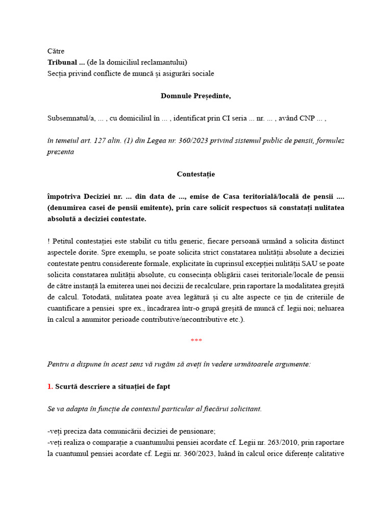 66c87b9dc5e06b095c7b133d - Model Contestație Decizie Recalculare Pensie ...