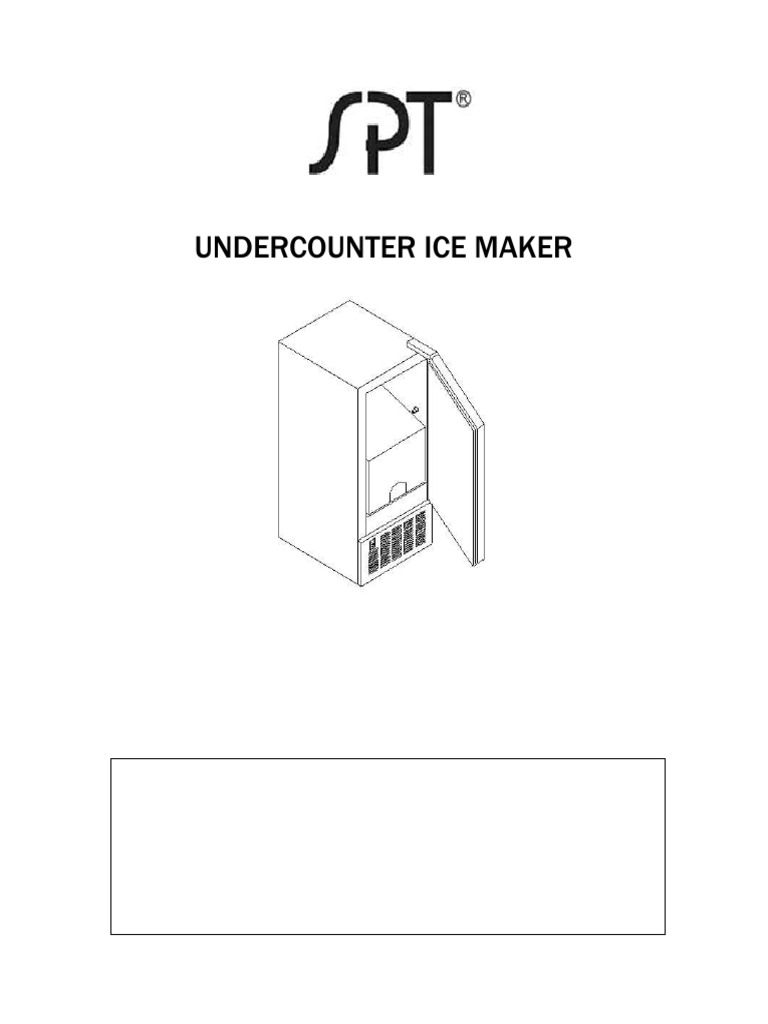 Ice Maker SPT #IM-600US-Manual | PDF | Ice