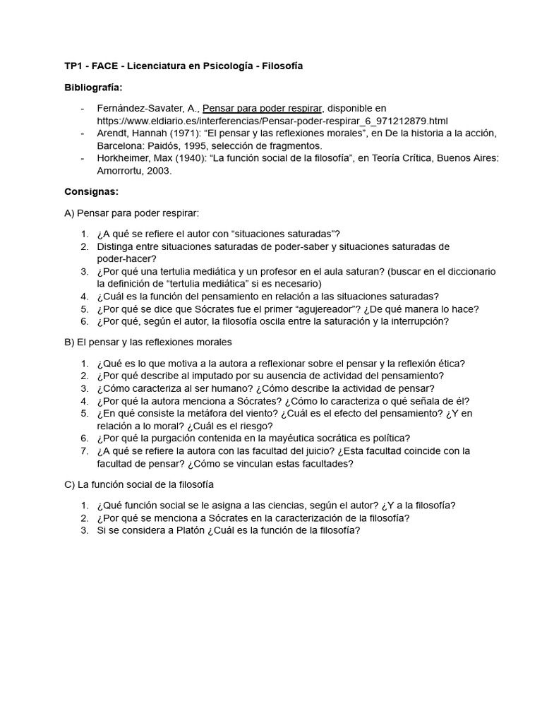 _TP1- FACE - Psico - Filo 24 | PDF