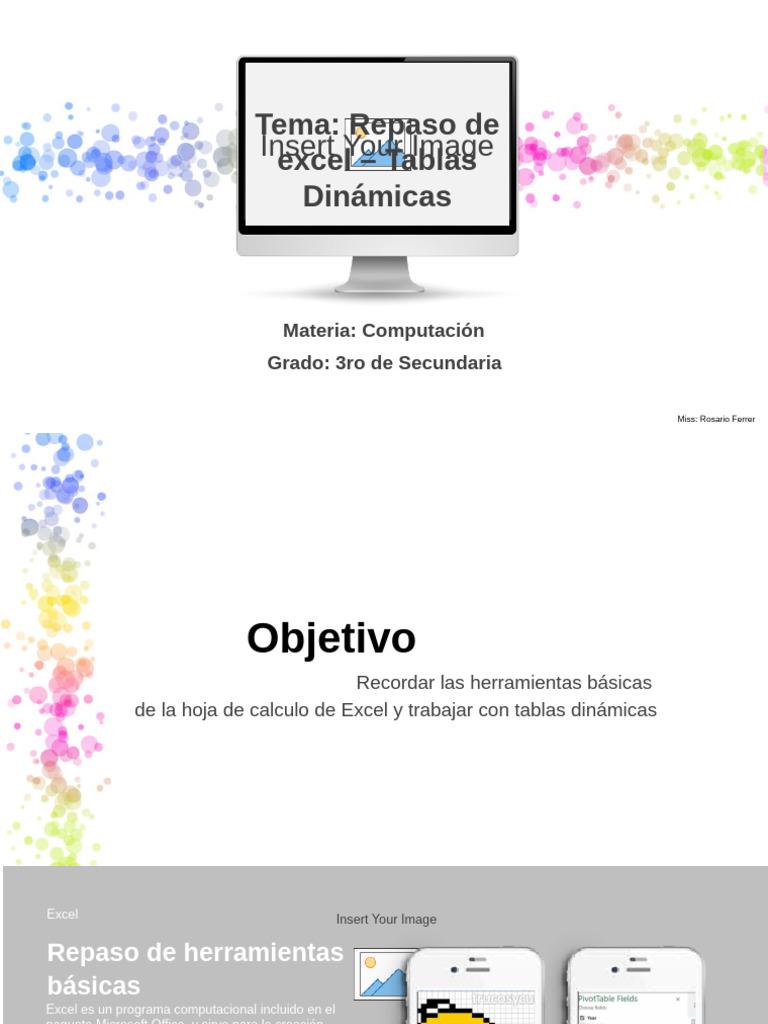 REPASO EXCEL TABLÁS DINÁMICAS - 3° de Secundaria - Computación | PDF | Microsoft Excel ...
