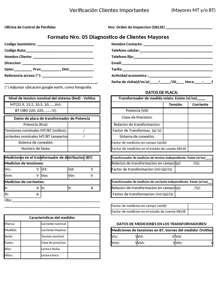 Fomato de Clientes Importantes | PDF