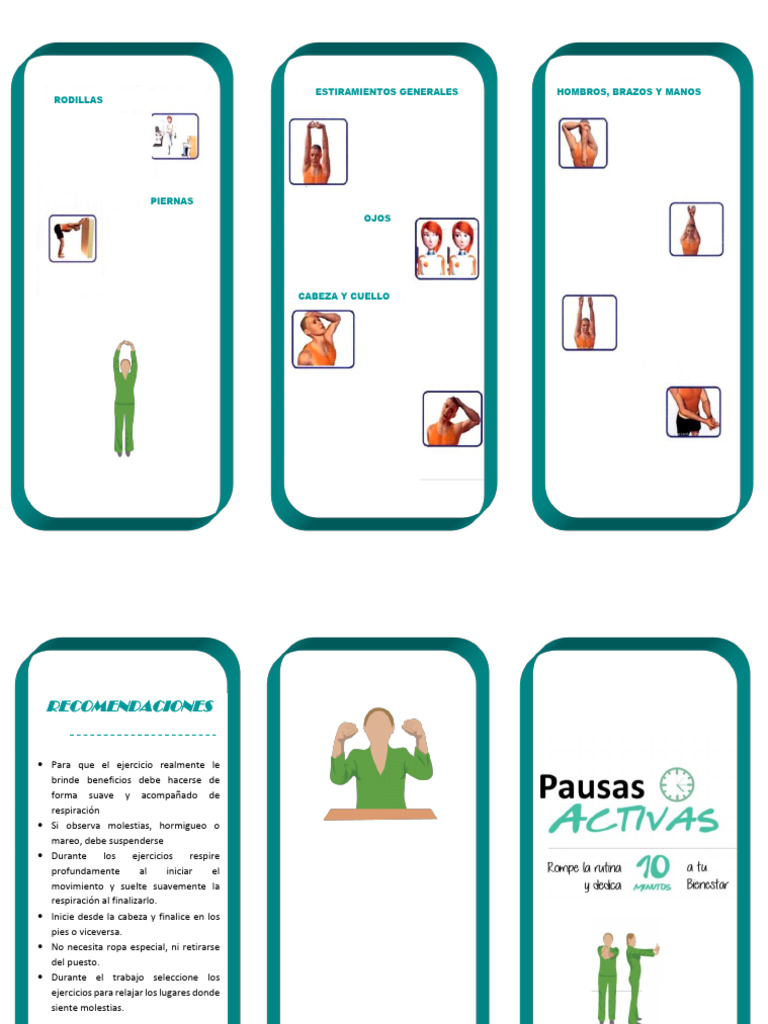Triptico pausas activas | PDF