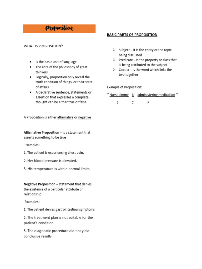 Proposition | PDF