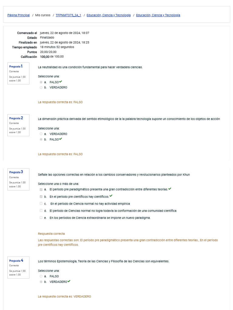 Educación, Ciencia y Tecnología_ Revisión del intento-11 | PDF