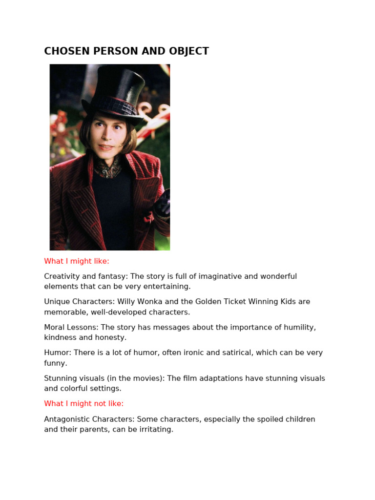 Chosen Person and Object | PDF