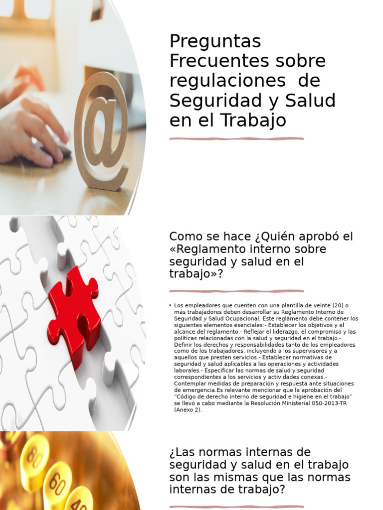 Preguntas Frecuentes Sobre Regulaciones de Seguridad y Salud en El ...