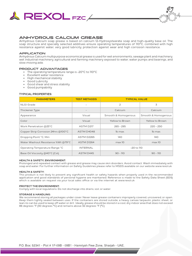 Anhydrous Calcium Grease 3 | PDF