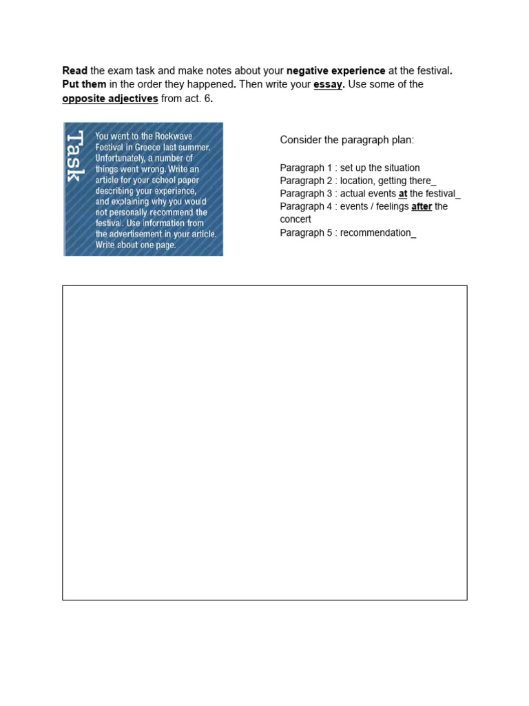 Unit 2 Writing | PDF