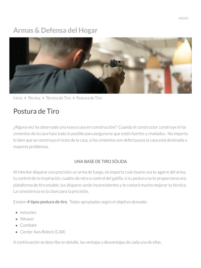 Postura de Tiro - Armas & Defensa Del Hogar | PDF