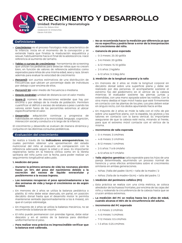 Crecimiento Desarrollo | PDF