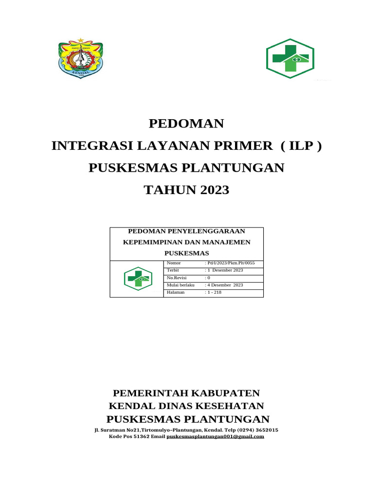 Pedoman Ilp Puskesmas Plantungan | PDF