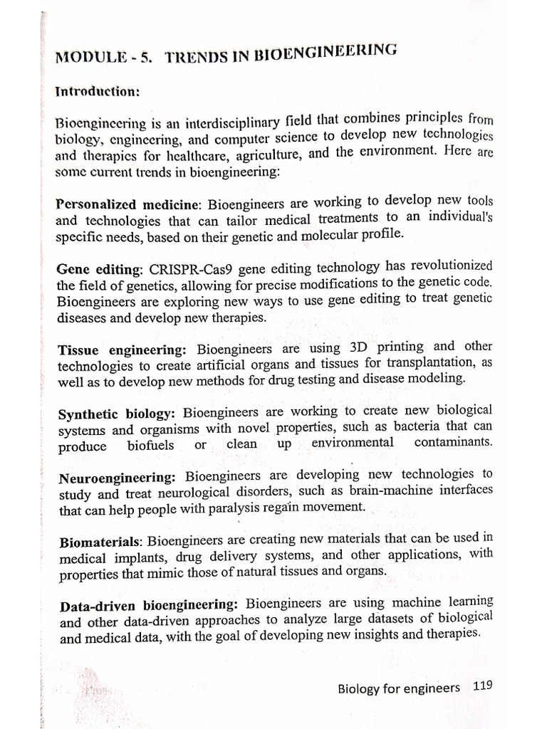 Module 5 Trends in Bioengineering | PDF