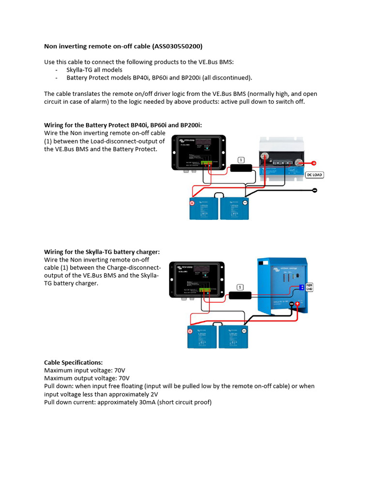 Non Inverting Remote On Off Cable | PDF