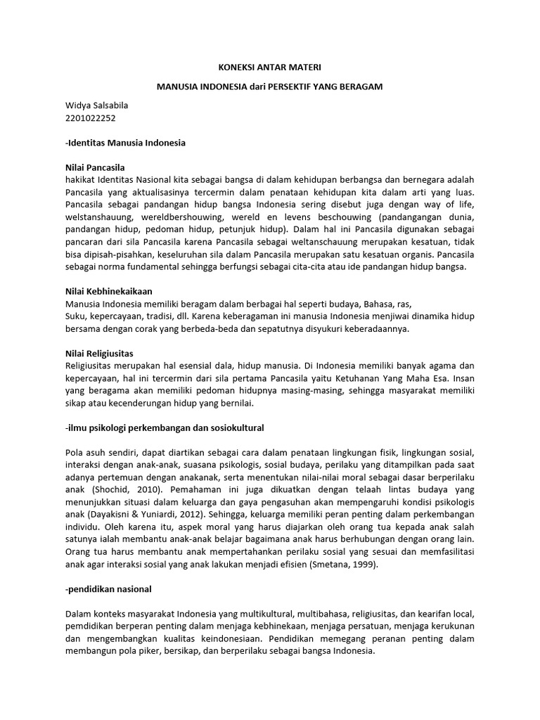 Widya Salsabila - FPI - Topik 3 - Koneksi Antar Materi | PDF