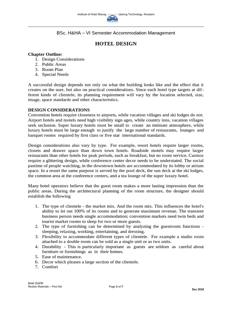 Hotel Design | PDF