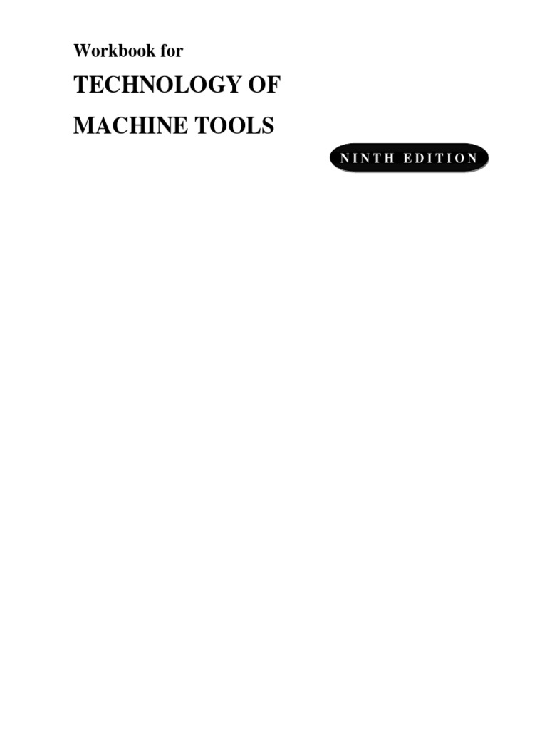 Technology of Machine Tools Workbook | PDF