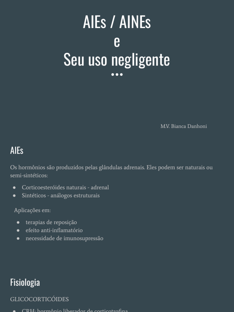 Palestra AIEs - AINEs | PDF