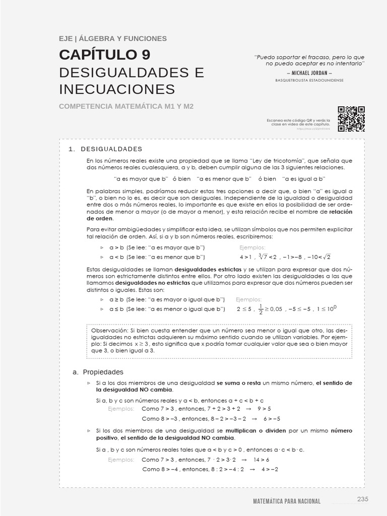 Desigualdades e Inecuaciones | PDF | Desigualdad (Matemáticas) | Aritmética