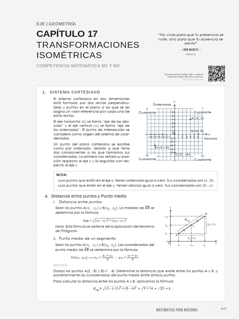Transformaciones Isometricas | PDF | Rotación | Sistema de coordenadas ...