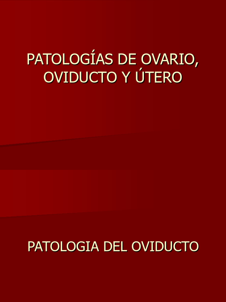 Patologías de Ovario, Oviducto y Útero Completo | PDF