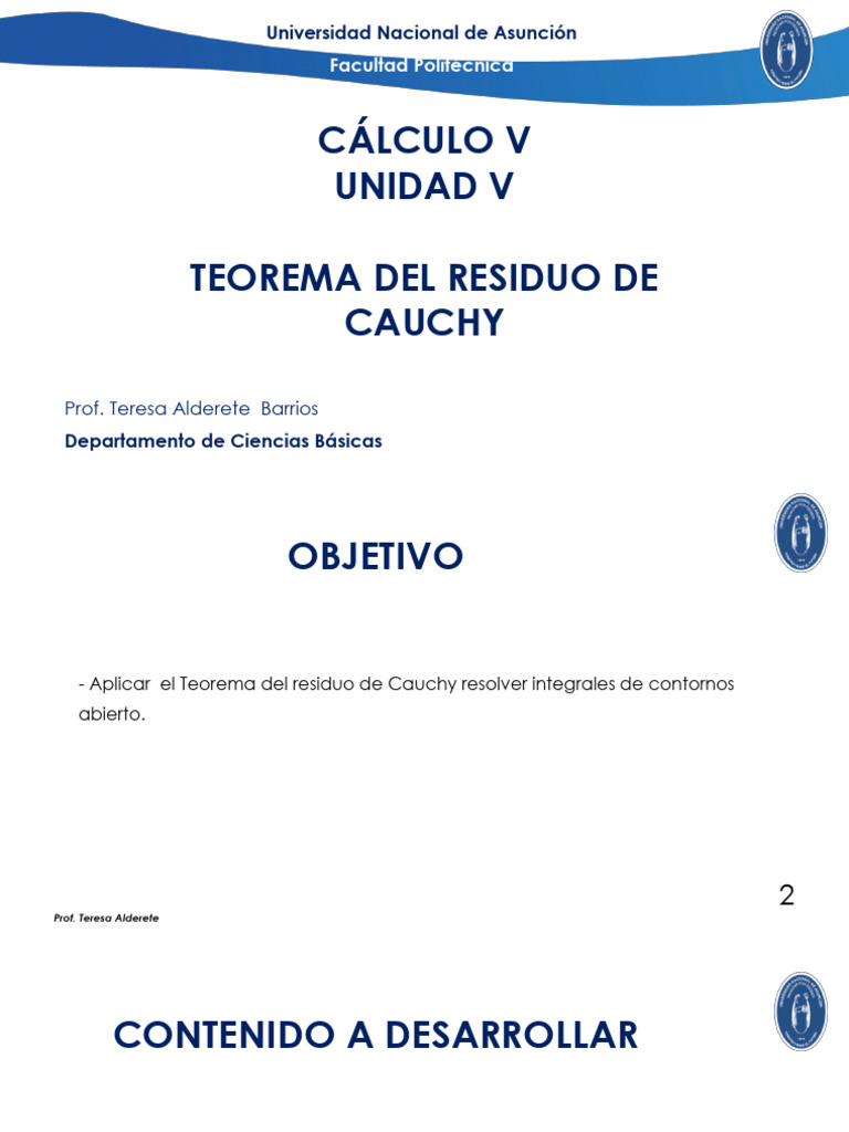Teorema Del Residuo Deccauchy | PDF