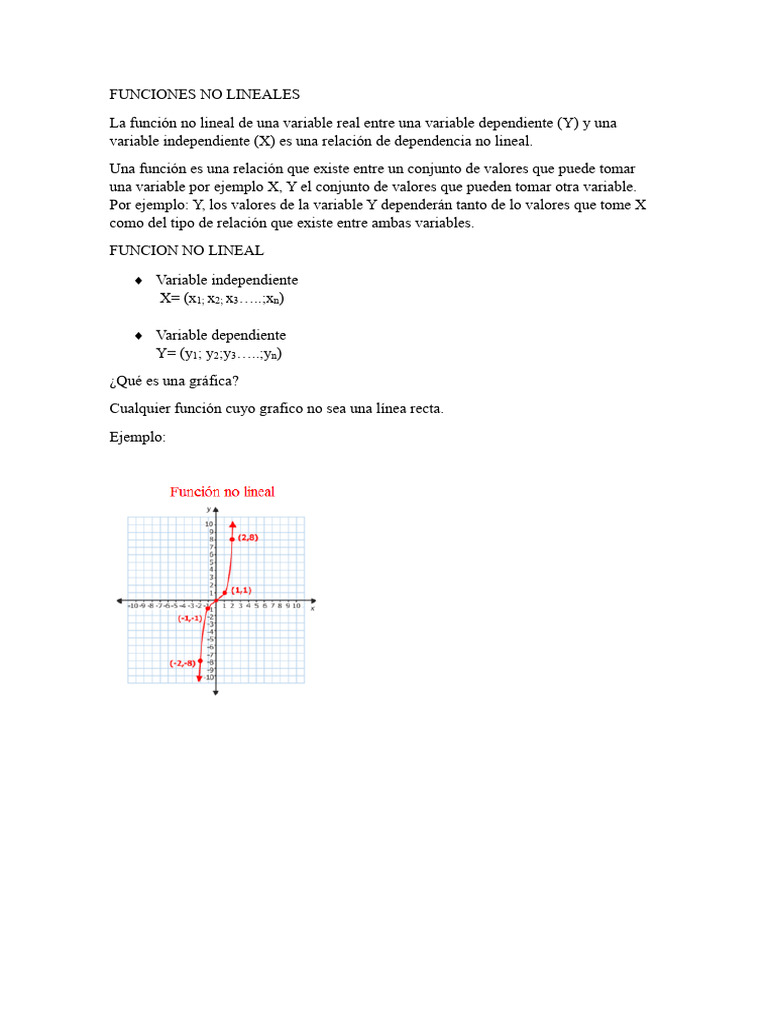 FUNCIONES NO LINEALES | PDF